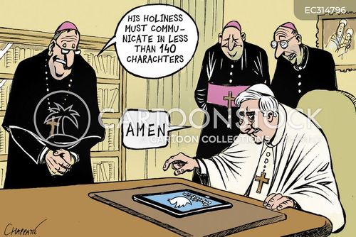 Pope's Twitter Feed Cartoons and Comics - funny pictures from CartoonStock