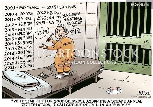 Madoff Sentence Cartoons and Comics - funny pictures from CartoonStock