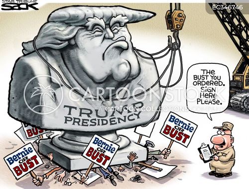 Bernie Or Trump Bust Cartoons and Comics - funny pictures from CartoonStock