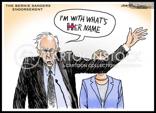 Clinton And Sanders Cartoons and Comics - funny pictures from CartoonStock