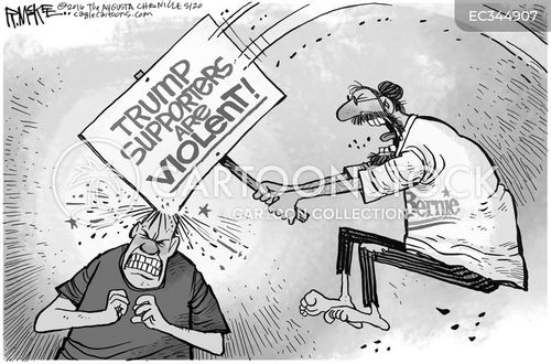 Violent Supporters Cartoons and Comics - funny pictures from CartoonStock