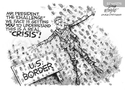 Border Stampede Cartoons and Comics - funny pictures from CartoonStock