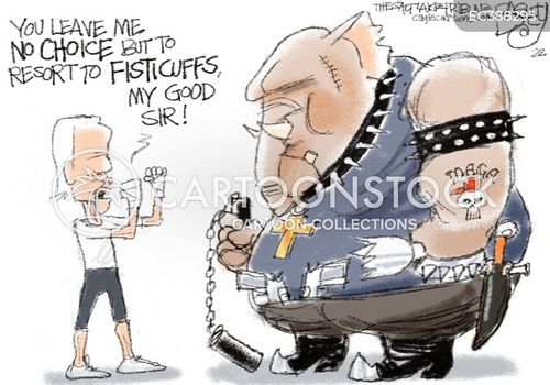 Fisticuffs Cartoons and Comics - funny pictures from CartoonStock