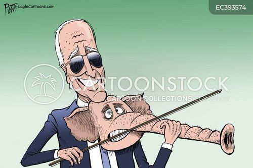 Biden's Fiddle Cartoons and Comics - funny pictures from CartoonStock