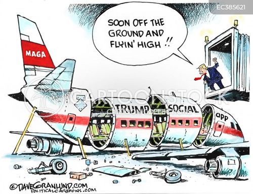 Trump Airplane Cartoons and Comics - funny pictures from CartoonStock