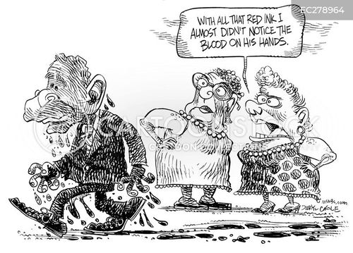 Blood Hands Cartoons and Comics - funny pictures from CartoonStock