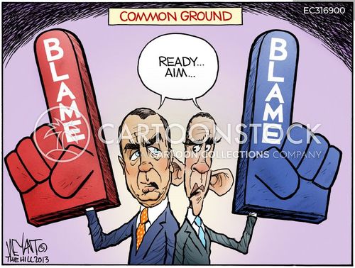 Blame Game Cartoons and Comics - funny pictures from CartoonStock