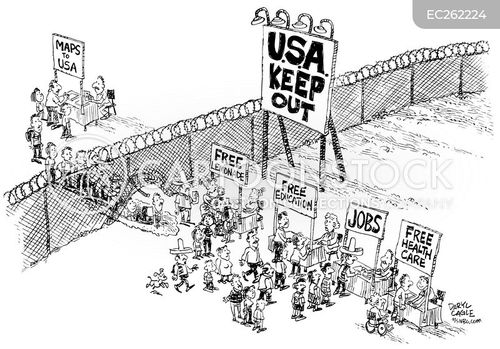 Border Restrictions Cartoons and Comics - funny pictures from CartoonStock