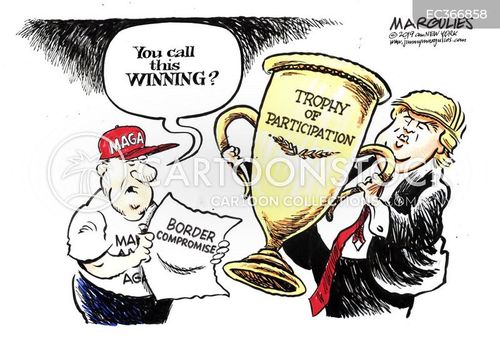 Border Compromise Cartoons and Comics - funny pictures from CartoonStock