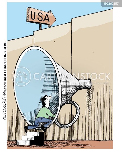 Climbing The Border Wall Cartoons and Comics - funny pictures from ...