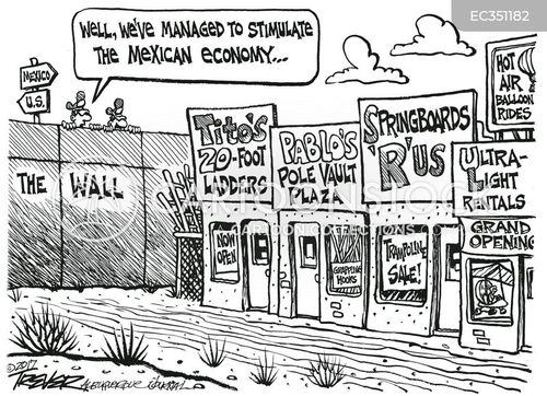 Border Wall Cartoons and Comics - funny pictures from CartoonStock