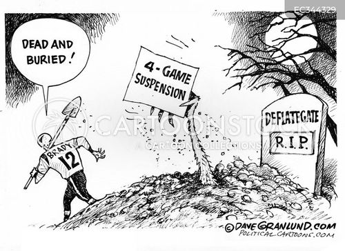 Tom Brady Suspension Cartoons and Comics - funny pictures from CartoonStock
