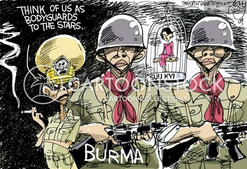 Myanmar Generals Cartoons and Comics - funny pictures from CartoonStock