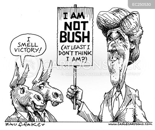 Kerry Vs Bush Cartoons and Comics - funny pictures from CartoonStock
