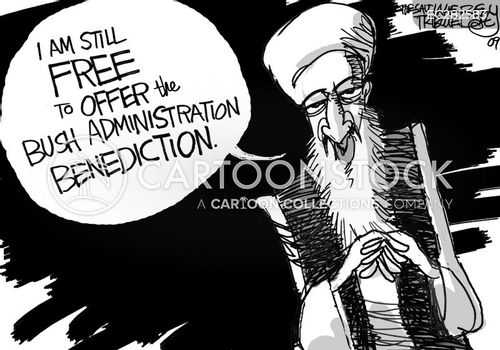 Blessings For Bush Cartoons and Comics - funny pictures from CartoonStock