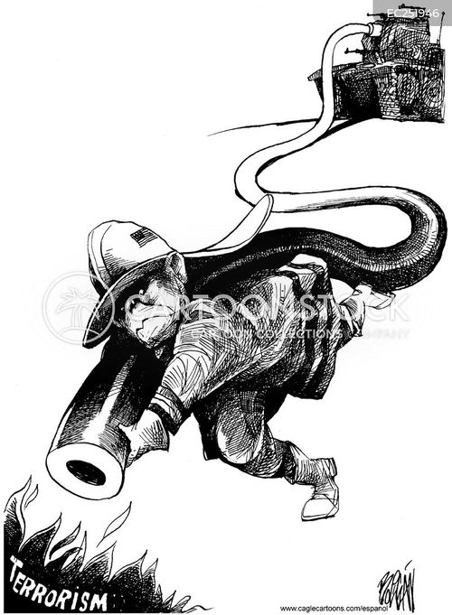 Omni-ethnic Fireman Cartoons and Comics - funny pictures from CartoonStock