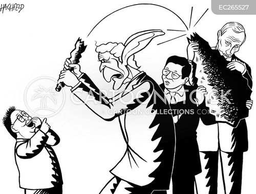 Bush Threatening Kim With A Broken Big Stick Cartoons and Comics ...