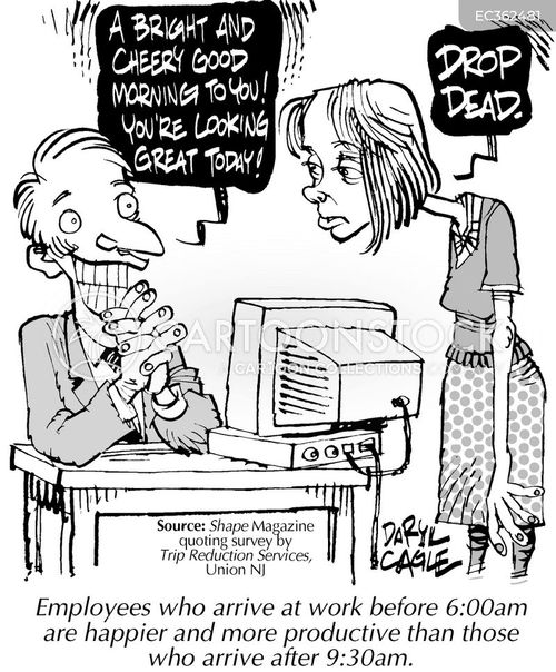 Workday Start Cartoons and Comics - funny pictures from CartoonStock