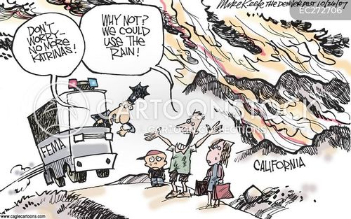California Wildfires Cartoons and Comics - funny pictures from CartoonStock