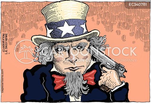Terror Guns Cartoons and Comics - funny pictures from CartoonStock