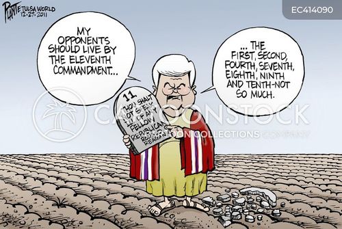 11th Commandment Cartoons and Comics - funny pictures from CartoonStock