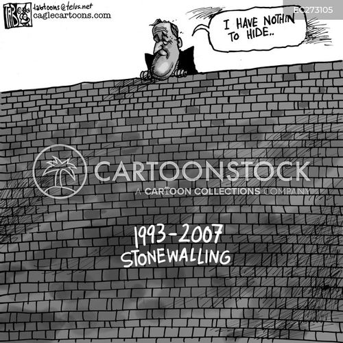Stonewalling Cartoons and Comics - funny pictures from CartoonStock