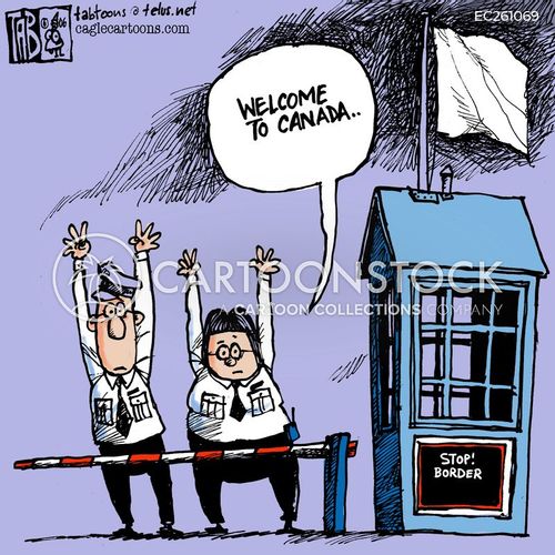Canada-us Border Cartoons and Comics - funny pictures from CartoonStock