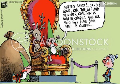 Santa's Absence Cartoons and Comics - funny pictures from CartoonStock