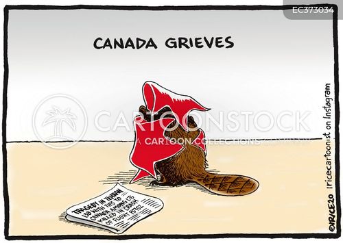 Canada Mourns Cartoons and Comics - funny pictures from CartoonStock