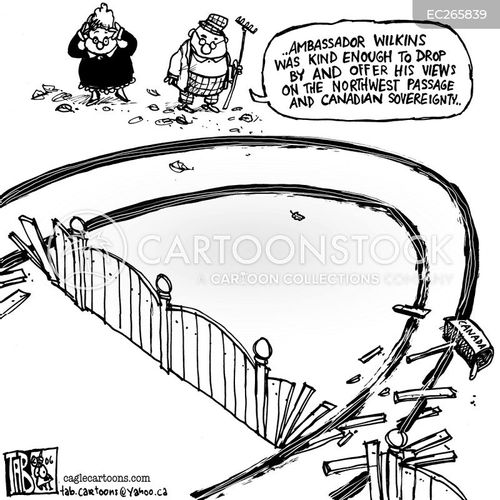Canada-us Border Cartoons and Comics - funny pictures from CartoonStock