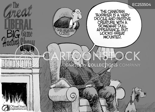 Canada Gun Registry Cartoons and Comics - funny pictures from CartoonStock