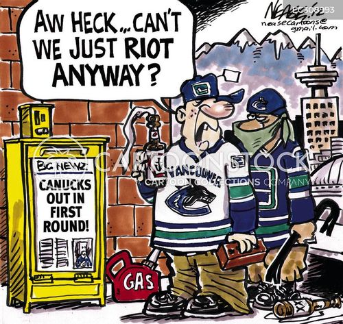 Stanley Cup Riot Cartoons and Comics - funny pictures from CartoonStock