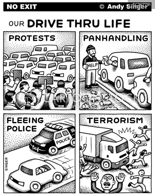 Drivethru Cartoons and Comics - funny pictures from CartoonStock