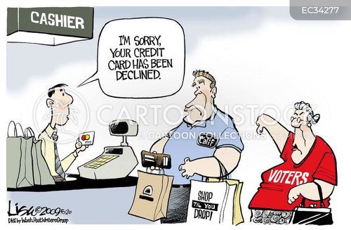 Declined Cards Cartoons and Comics - funny pictures from CartoonStock