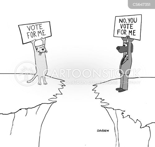Face-off Cartoons and Comics - funny pictures from CartoonStock