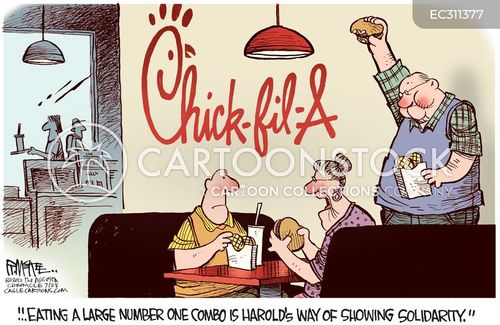 Chick-fil-a Cartoons Cartoons and Comics - funny pictures from CartoonStock