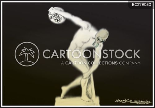 Discus Thrower Cartoons and Comics - funny pictures from CartoonStock