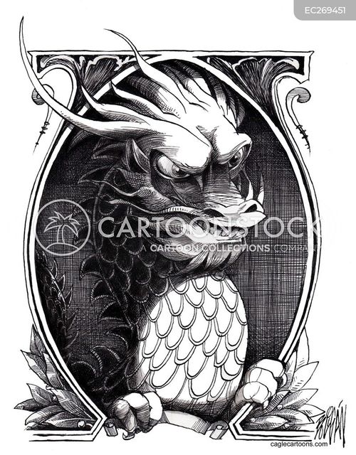 Dragon Motif Cartoons and Comics - funny pictures from CartoonStock