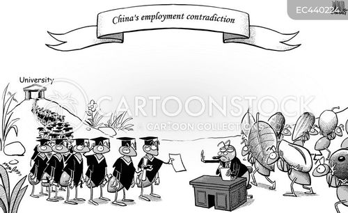 Employment Contrast Cartoons and Comics - funny pictures from CartoonStock