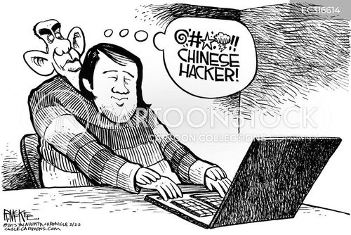 Chinese Hackers Cartoons and Comics - funny pictures from CartoonStock
