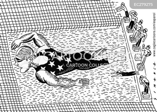 Olympic Pool Cartoons and Comics - funny pictures from CartoonStock