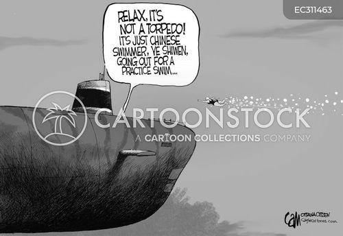 Chinese Swimmer Cartoons and Comics - funny pictures from CartoonStock