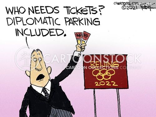 Olympic Diplomacy Cartoons and Comics - funny pictures from CartoonStock