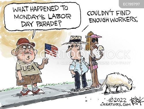 Labor Day Parade Cartoons and Comics - funny pictures from CartoonStock