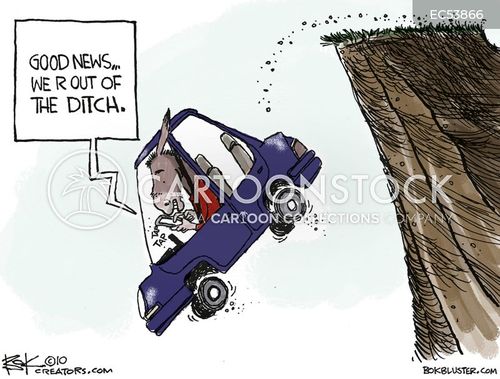 Driving Off A Cliff Cartoons and Comics - funny pictures from CartoonStock