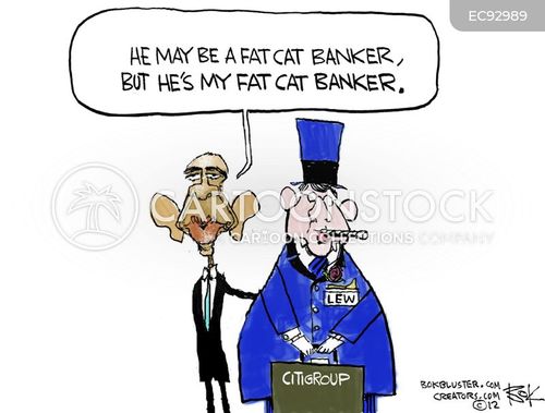 Fat Cat Banker Cartoons and Comics - funny pictures from CartoonStock