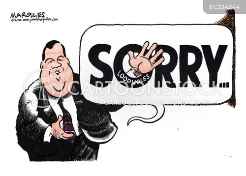 Christie Apology Cartoons and Comics - funny pictures from CartoonStock