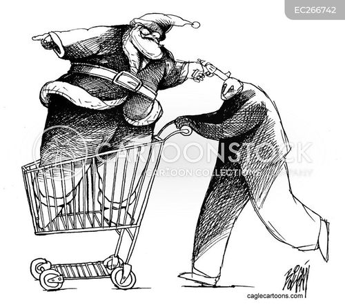 Christmas Rush Cartoons and Comics - funny pictures from CartoonStock