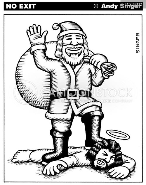 Unorthodox Santa Cartoons and Comics - funny pictures from CartoonStock
