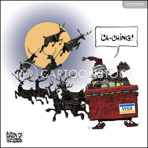 Christmas Shopping Cartoons and Comics - funny pictures from CartoonStock
